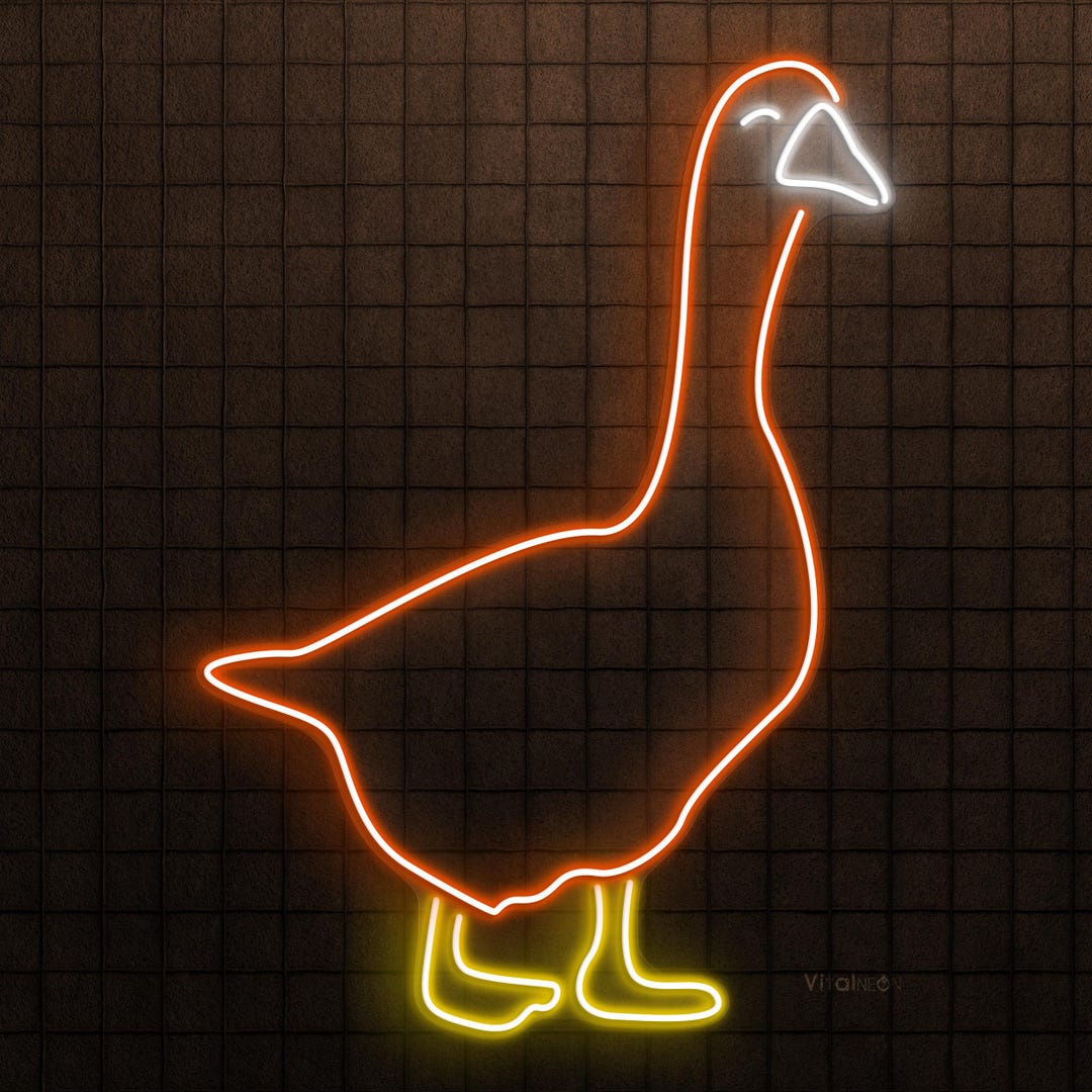 Goose Neon Sign, Goose LED Light, Birds Shop Wall Decor, Kids Room Wall ...