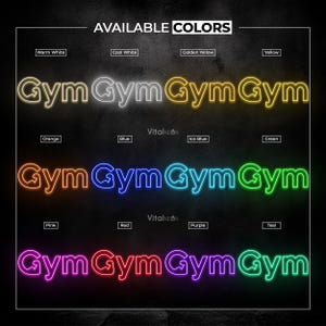 Customizable Gym LED Neon Sign, Fitness Decor - Etsy
