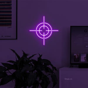 Target Neon Sign, Target LED Light, Game Room Wall Decor, Sports Shop ...