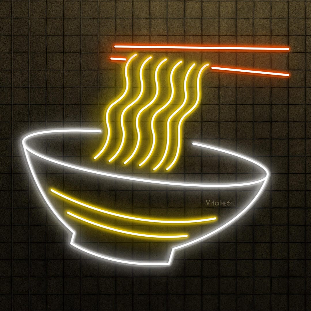 Ramen Neon Sign, Ramen LED Light, Warm Ramen Wall Art, Japanese ...