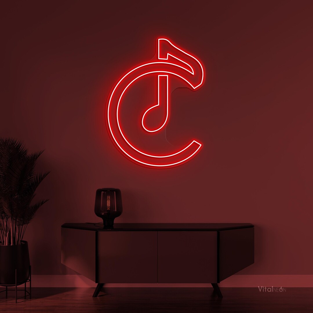 Music Note Neon Sign, Music Note LED Light, DJ Room Wall Decor, Music ...