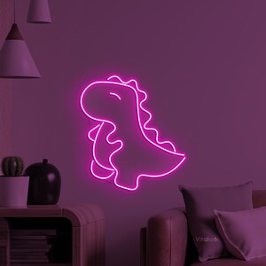 Dinosaur Neon Sign, Dinosaur LED Light, Dinosaur Baby Wall Decor, Led ...