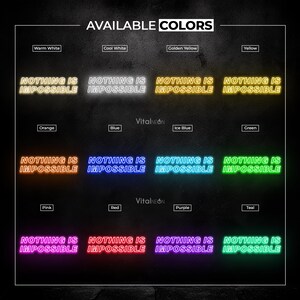 Nothing is Impossible Neon Sign, Nothing is Impossible LED Light ...