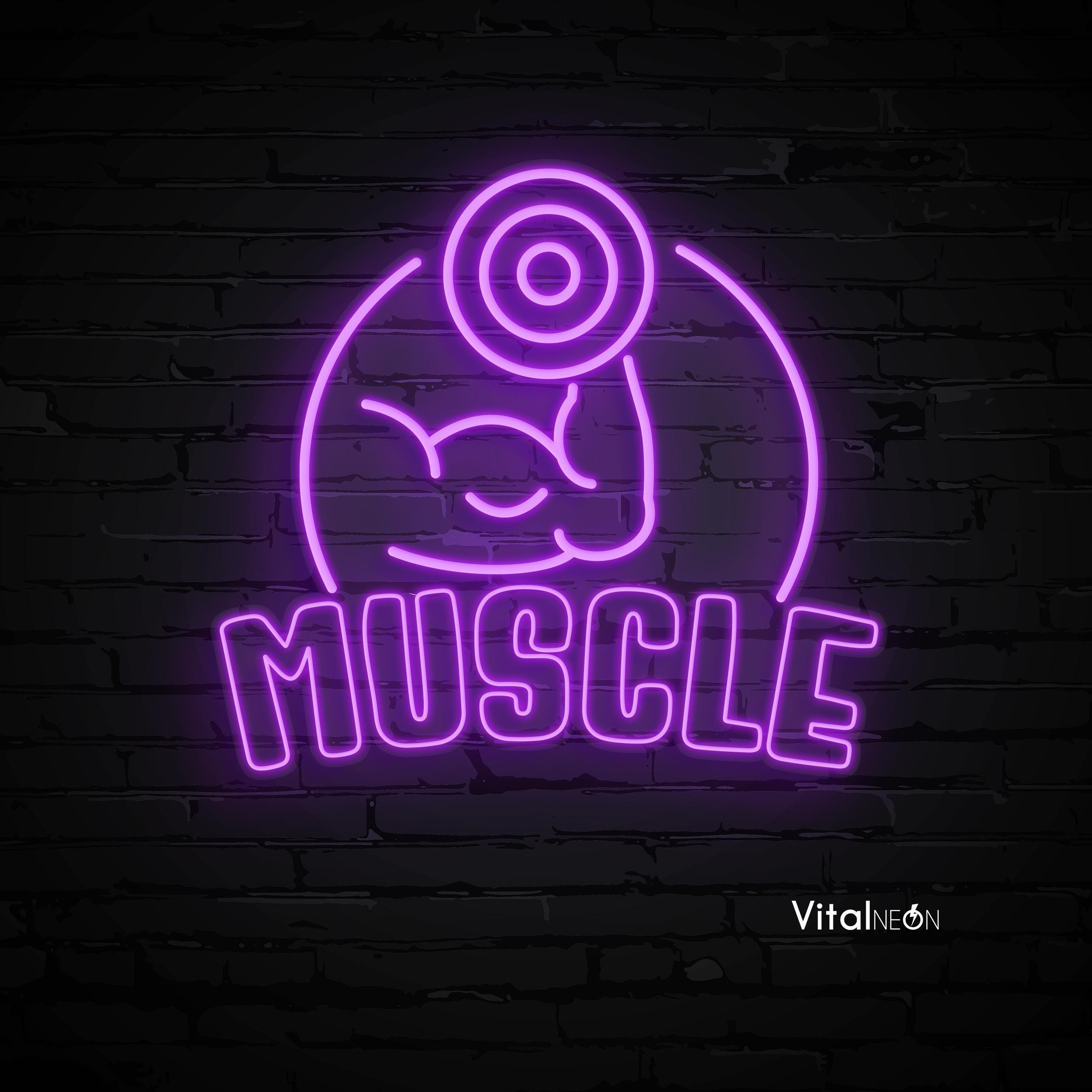 Muscle LED Neon Sign, Gym Wall Decor, Bodybuilding Art - Etsy