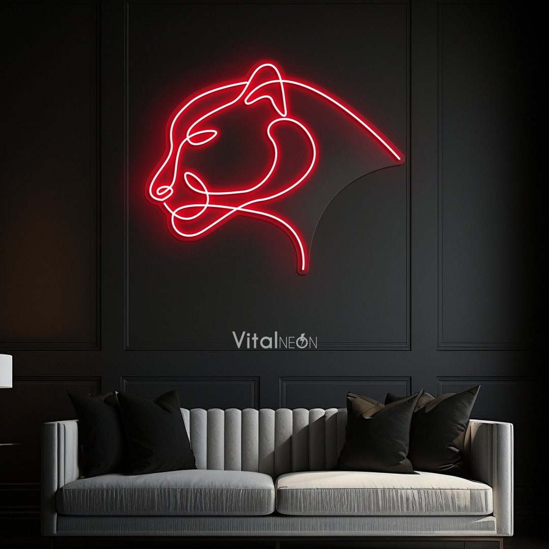 Jaguar Cat Neon Sign, LED Jaguars Animal Neon Light, Wall Decor for ...