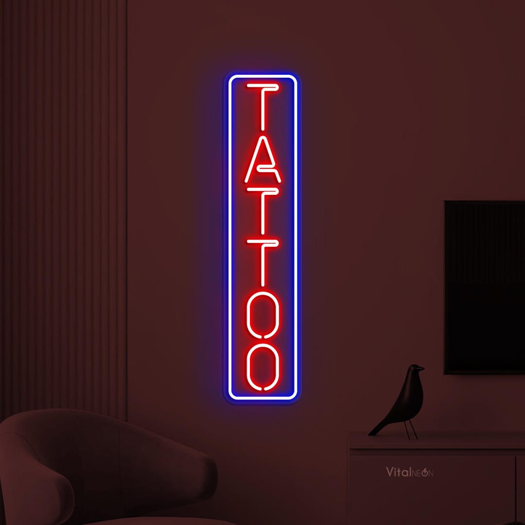 Tattoo Neon Sign, Tattoo LED Light, Tattoo Shop Wall Art, Tattoo Center ...