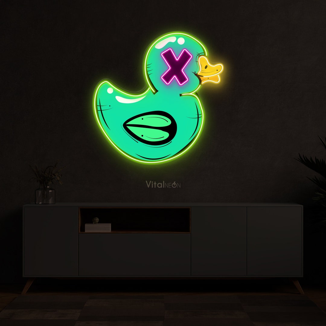 Duck Neon Sign, Duck Wall Art, Pop Art Decor, Duck Neon Light, Animal ...