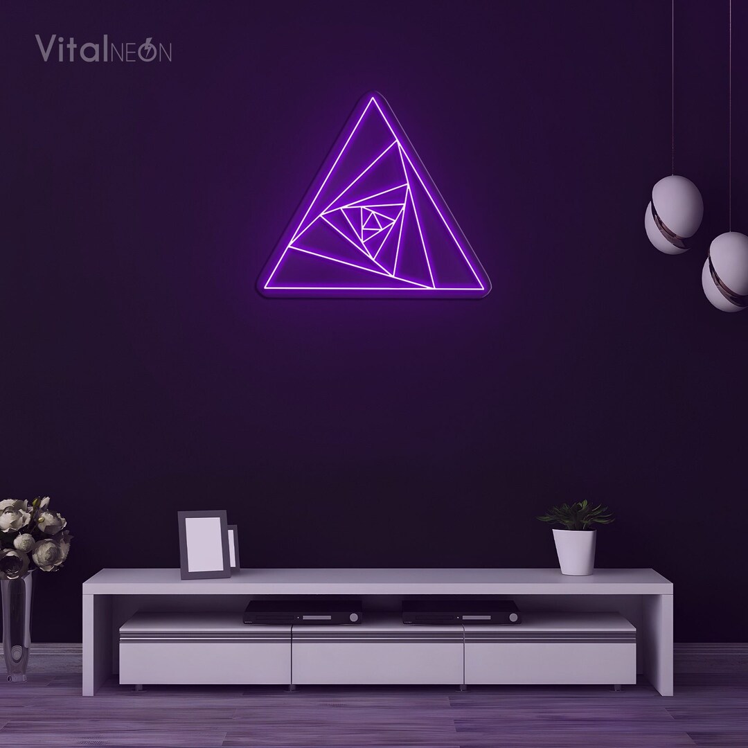 Triangle Neon Sign, LED Infinity Triangle Light, Geometric Decor, LED ...