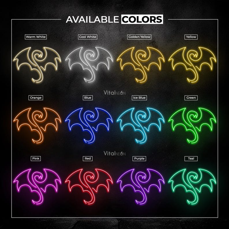 Flying Dragon LED Light Neon Sign, Japanese Game Room Cafe Bar Home ...