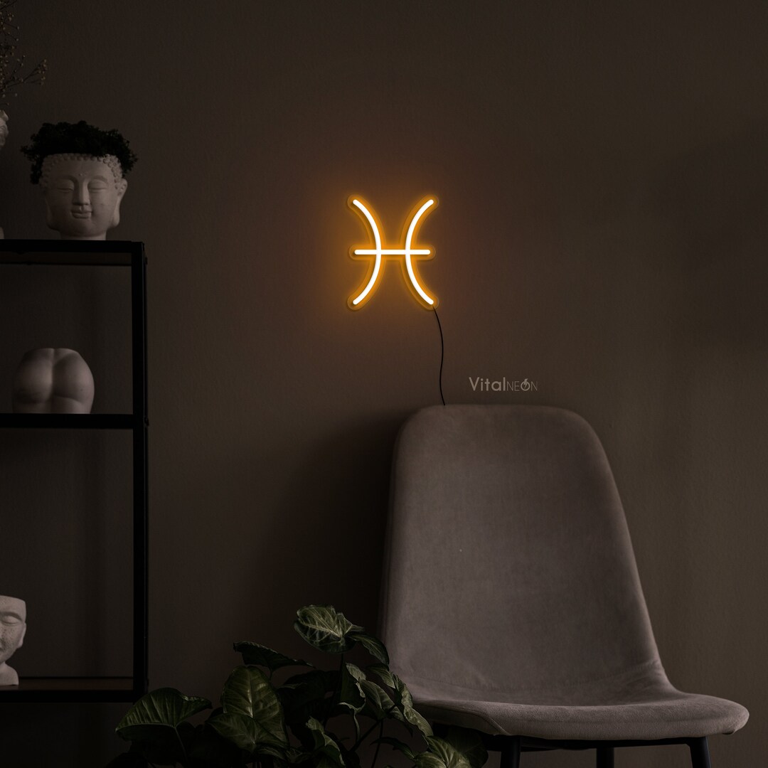 Pisces LED Neon Sign, Zodiac Astrology Decor, USB Powered - Etsy