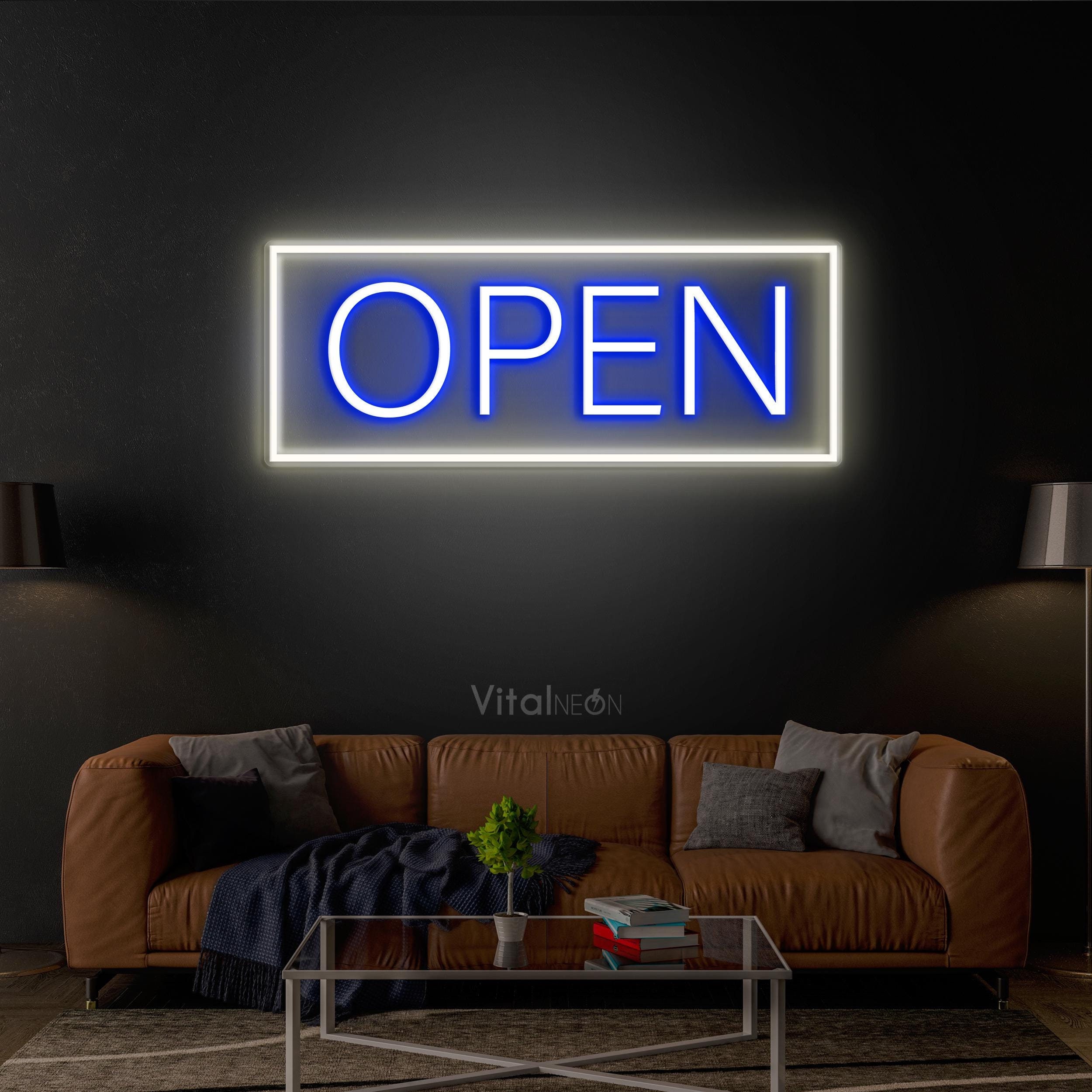 Open Neon Sign, Open Neon LED Light, Open LED Neon Art, Custom Open ...