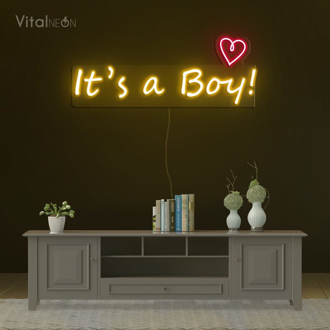 It's a Boy Neon Sign, Baby Shower Decor and Gift, Nursery Wall Art ...