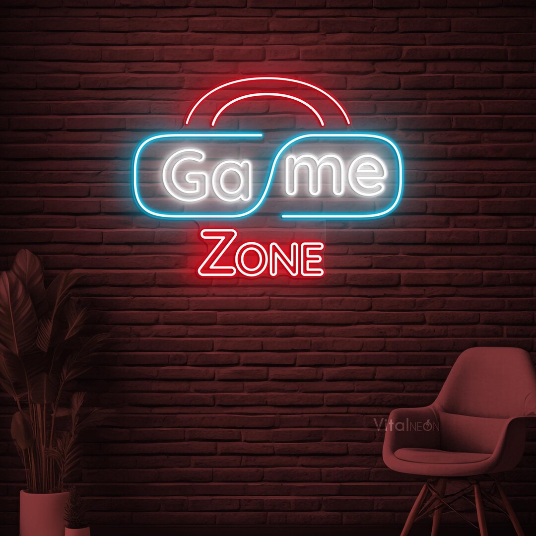 Game Zone Neon Sign, Game Zone LED Light, Game Room Wall Decor, Boys ...