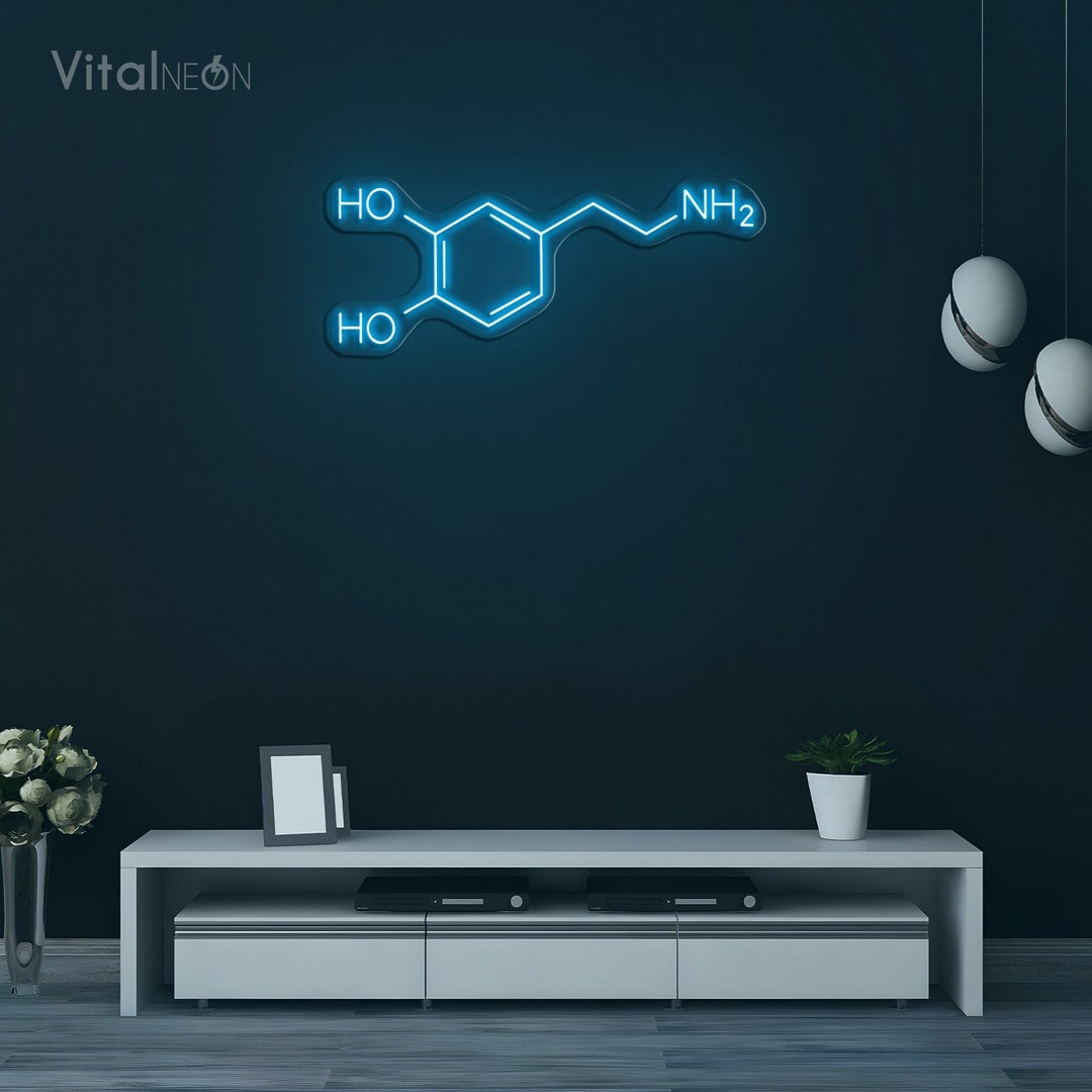 Dopamine Molecule Neon Sign, Science LED Wall Art - Etsy