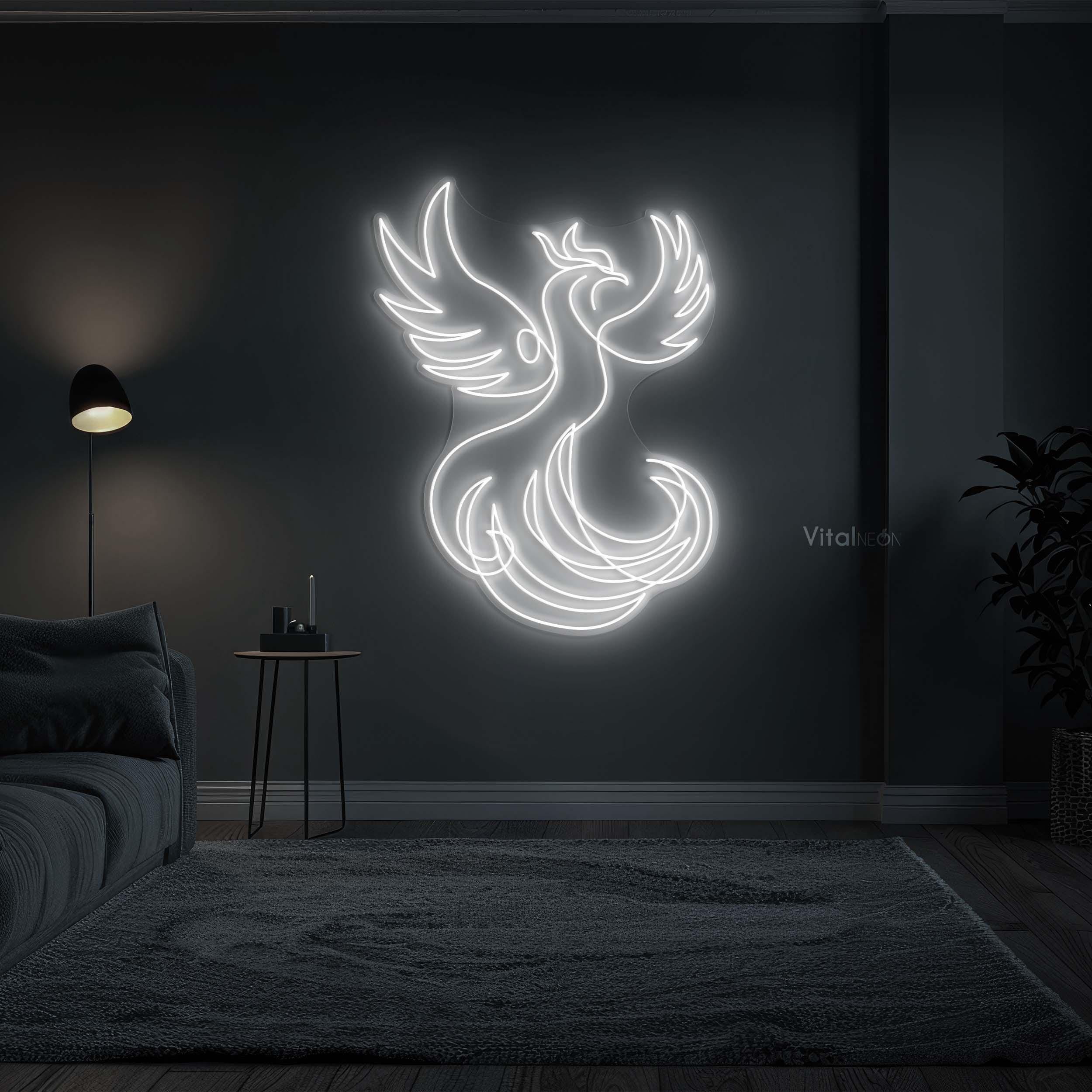 Phoenix Neon Sign, Tribal Firebird LED Wall Art - Etsy