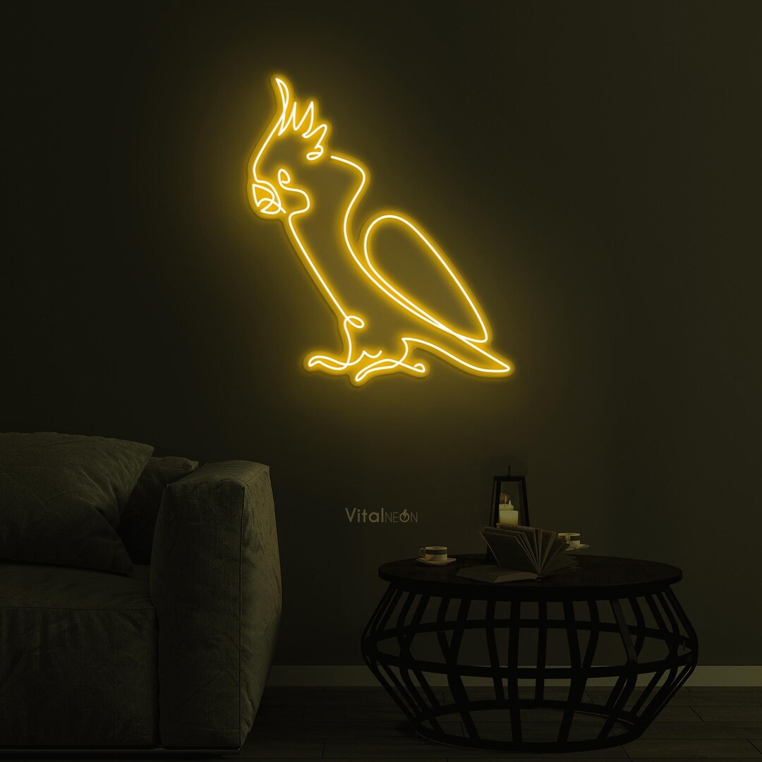 Cockatoo Neon Sign, Cockatoo LED Light, Cockatoo Parrot LED Neon Art ...
