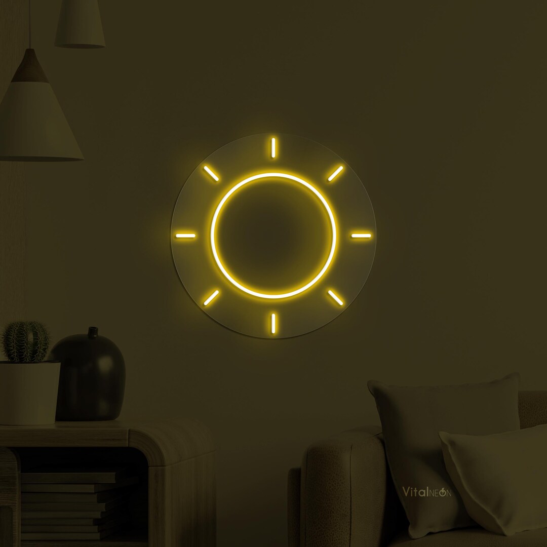 Sun Neon Sign, Sun LED Light, Sun Led Wall Art, Kids Room Neon Light ...