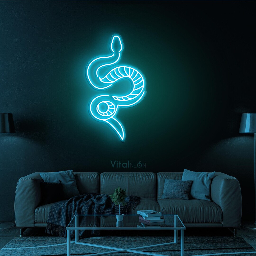 Snake Neon Sign, Snake LED Light, Snake LED Neon Art, Custom Snake Neon ...