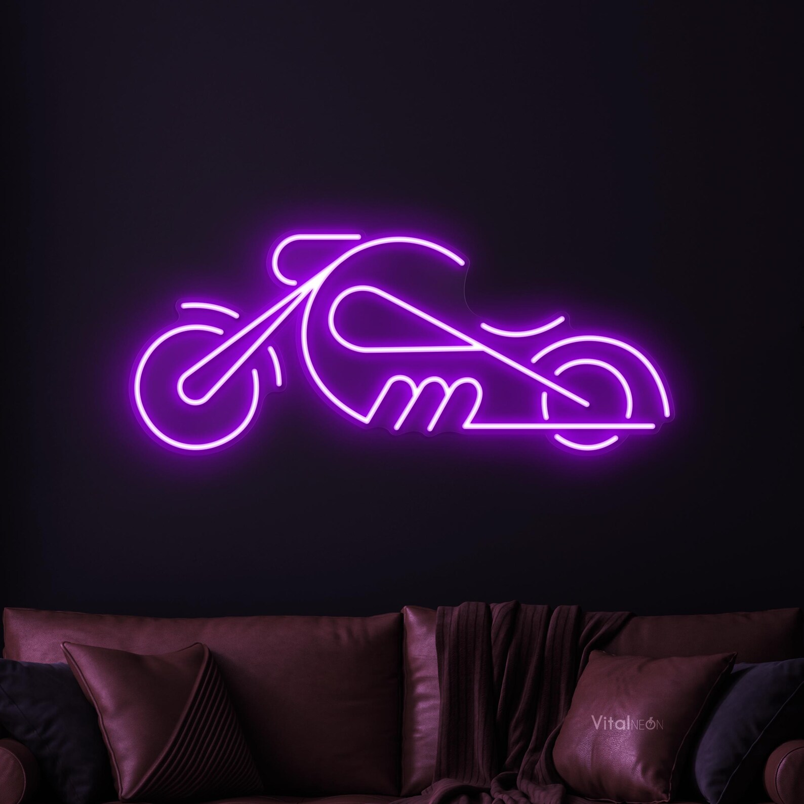 Motorcycle Neon Sign LED Light Bike Garage Wall Art for Showroom Cafe ...