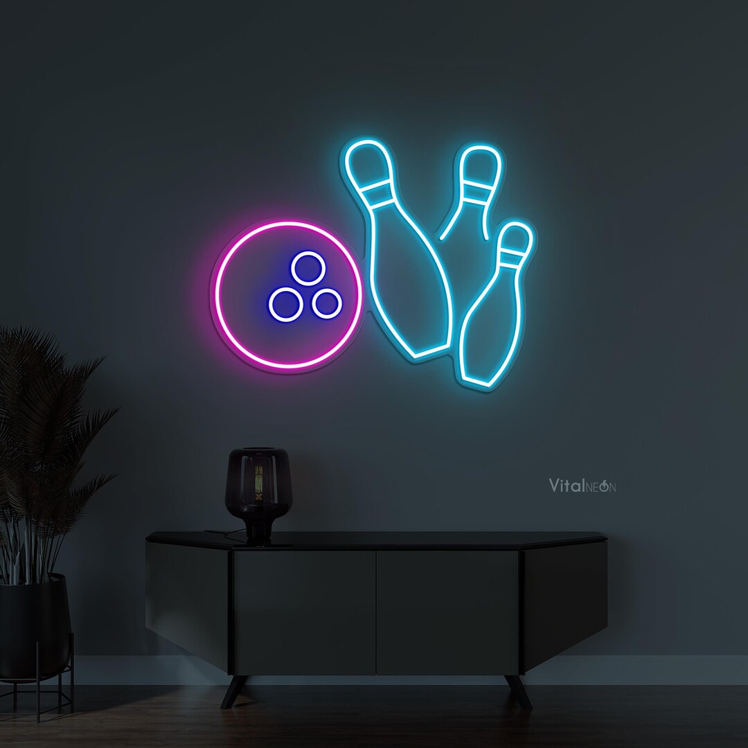 Custom Bowling Pin Neon Light Gift for Sports Bar or Home Arcade - Etsy