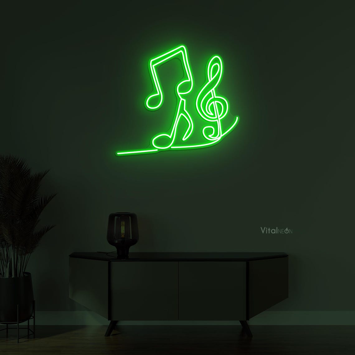 Music Notes Neon Sign, Music Notes LED Light, Treble Clef LED Neon Art ...
