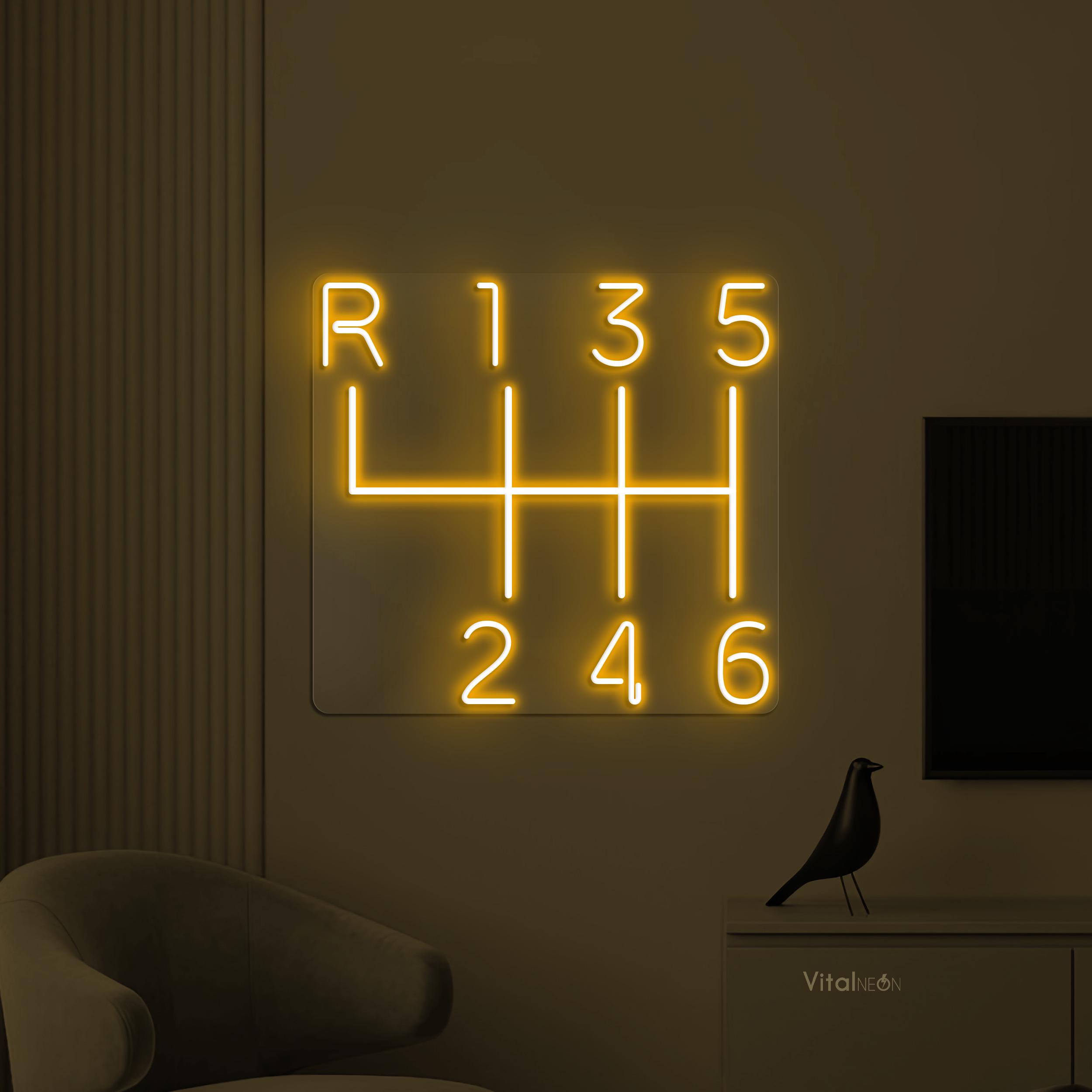 Car Gearbox Neon Sign LED Light Auto Workshop Wall Art for Garage ...