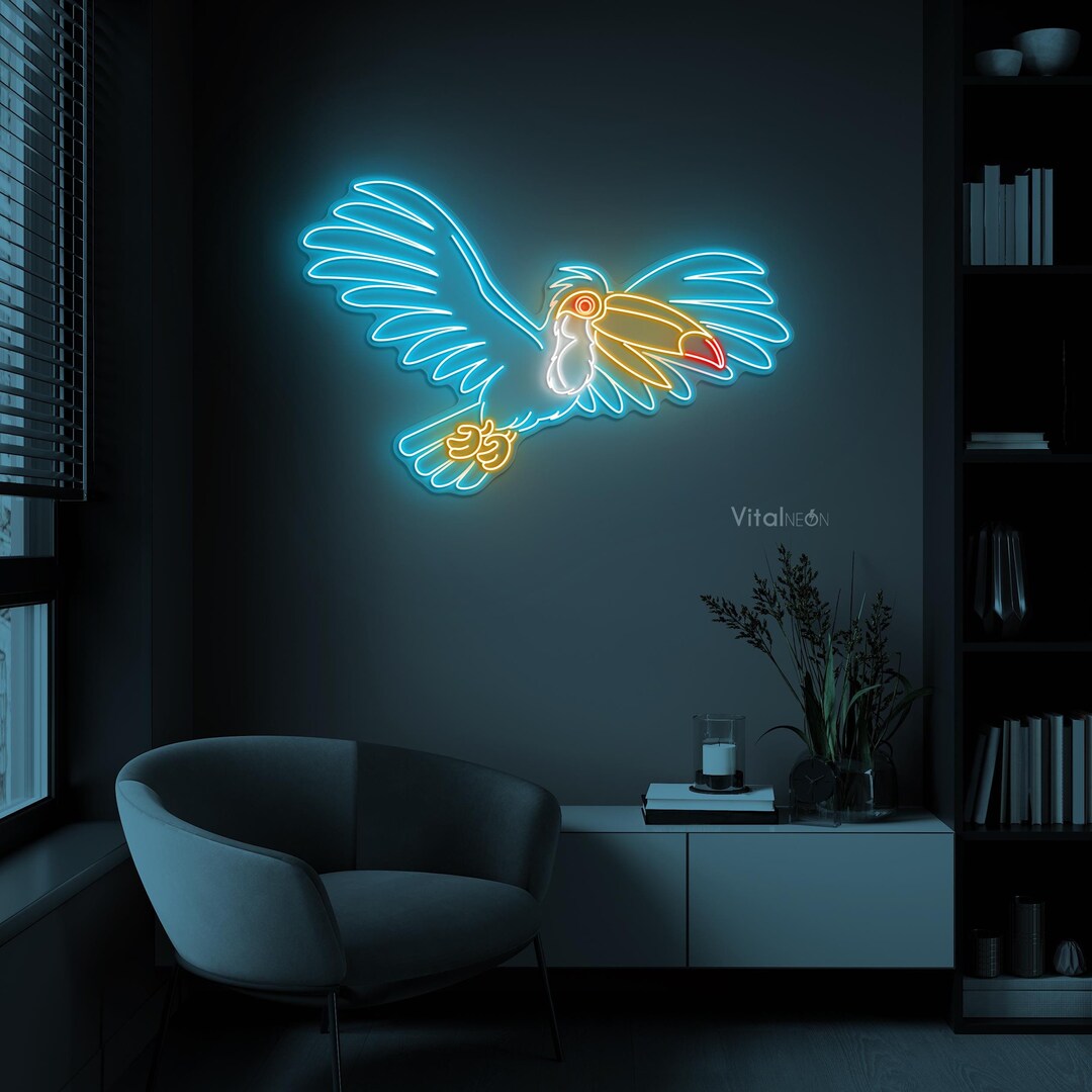 Flying Toucan Neon Sign, Flying Toucan LED Sign, Custom Neon Sign ...