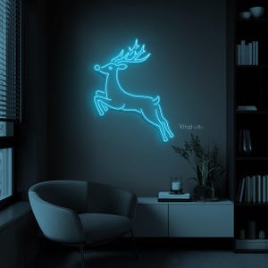 Deer Neon Sign, Deer LED Light, Deer Wall Decor, Deer Lover Gift, Wild ...