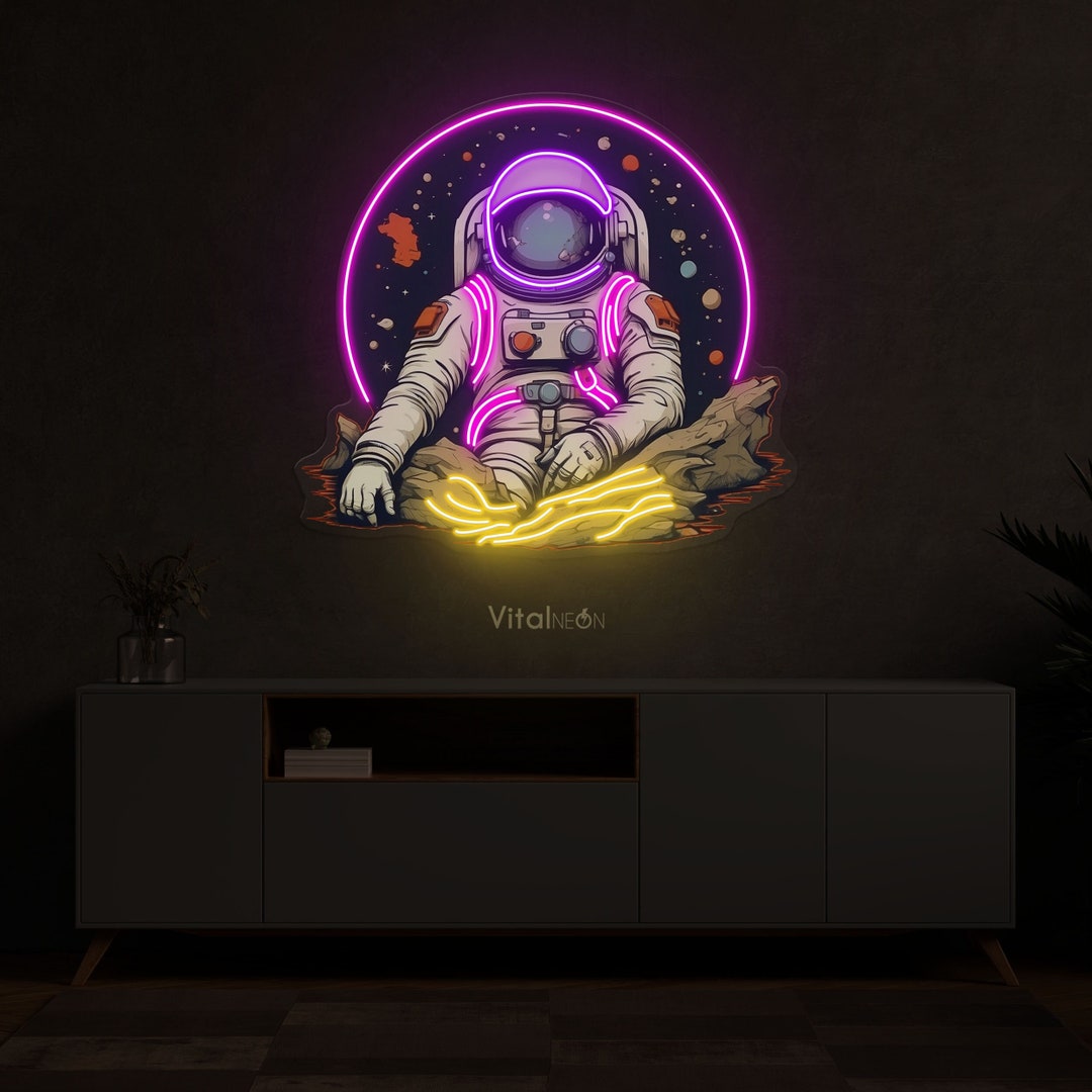 Astronaut Neon Sign, Led Pop Art, Spaceman Light, Astronaut Sign Decor ...