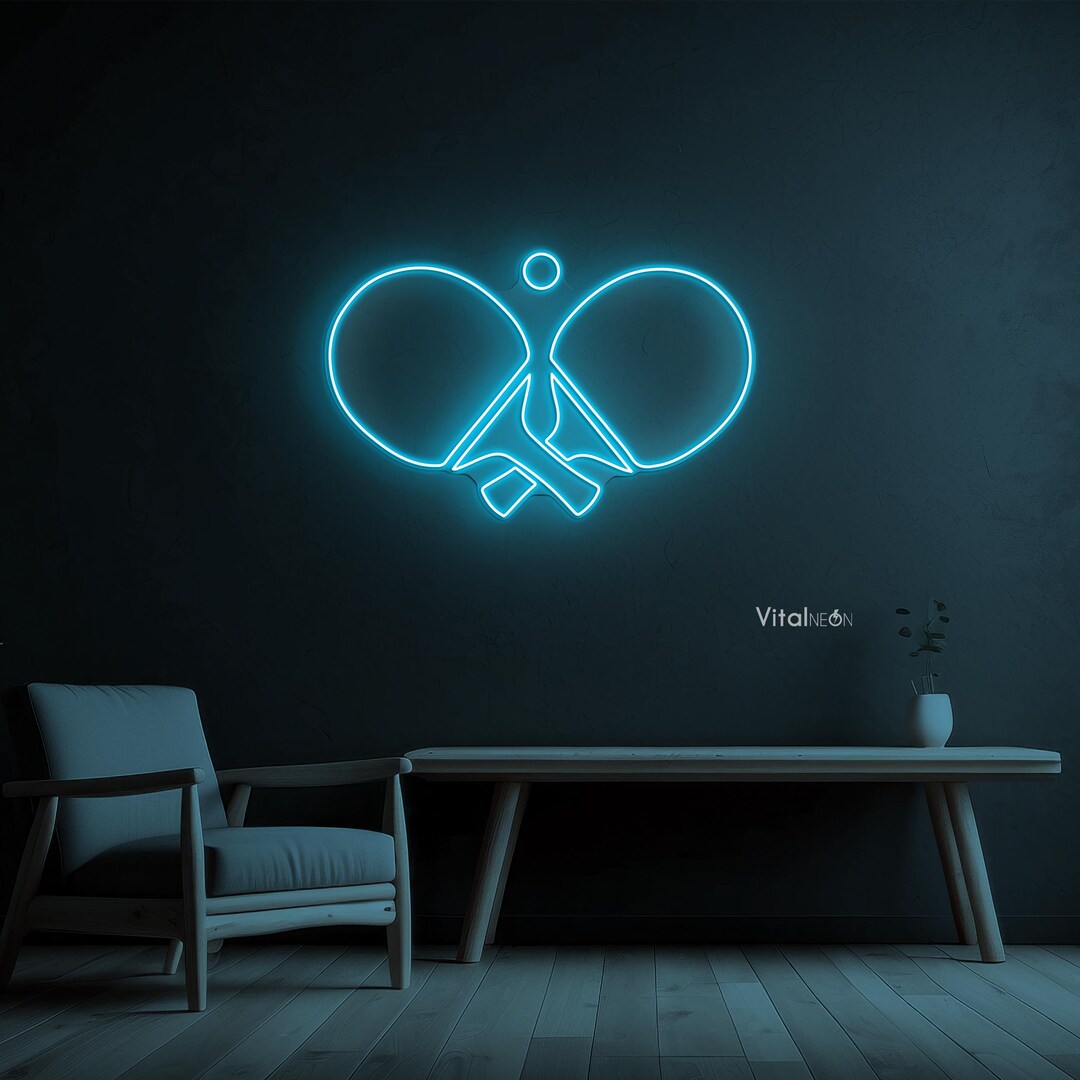 Ping Pong Paddles Neon Sign, Ping Pong Paddles LED Light, Paddles Ball ...