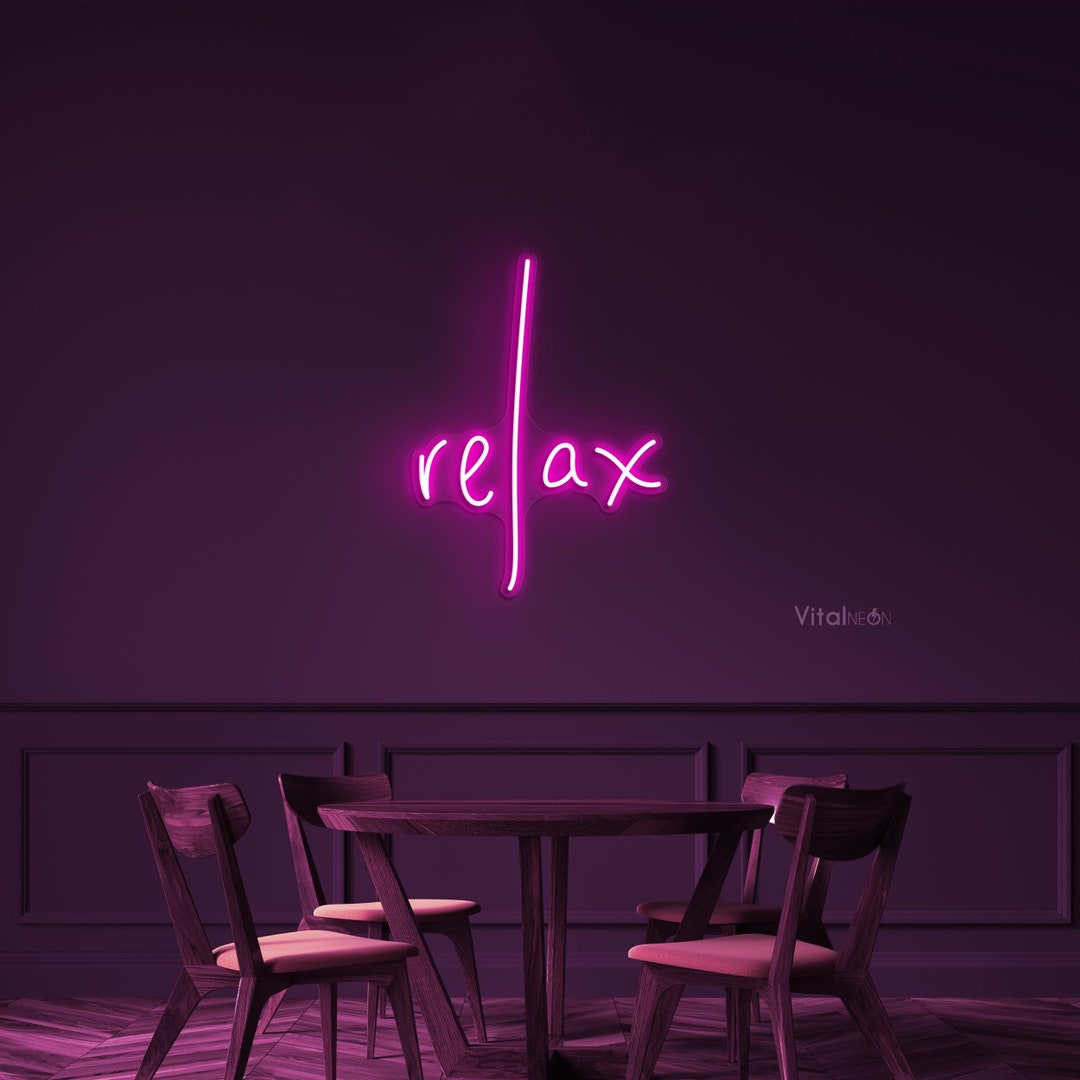 Relax Neon Sign, Relax LED Light, Relax Wall Art, Home Decor, Bedroom ...