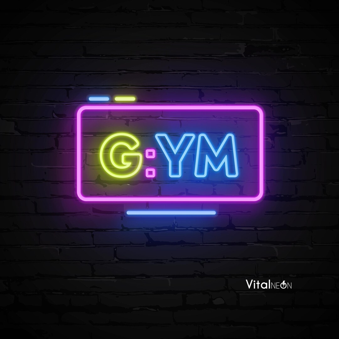 Gym Neon Sign, Gym LED Light, GYM LED Neon Art, Custom Gym Neon Sign ...