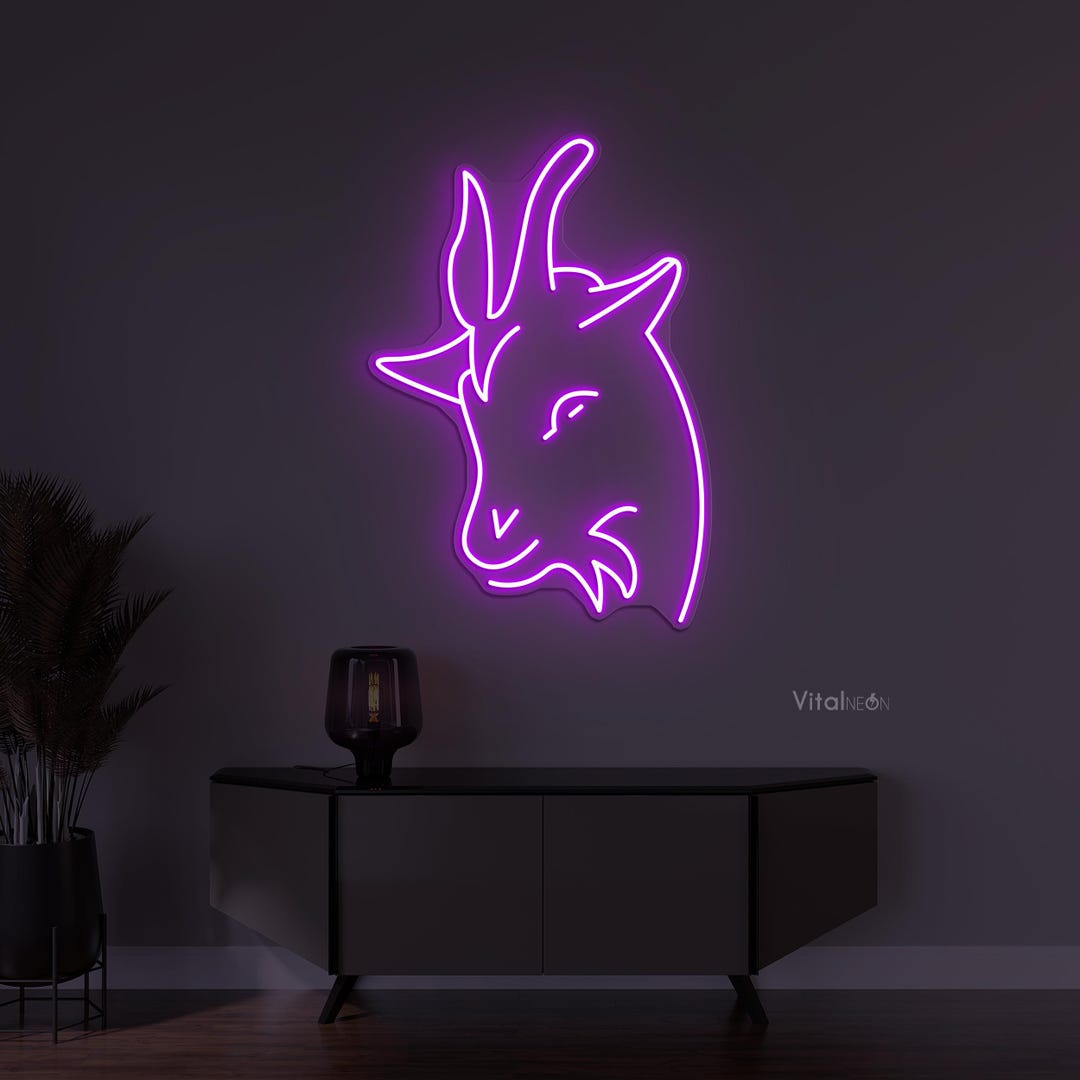 Goat LED Neon Sign, Farm Animal Shop Wall Decor, Kids Room Light - Etsy