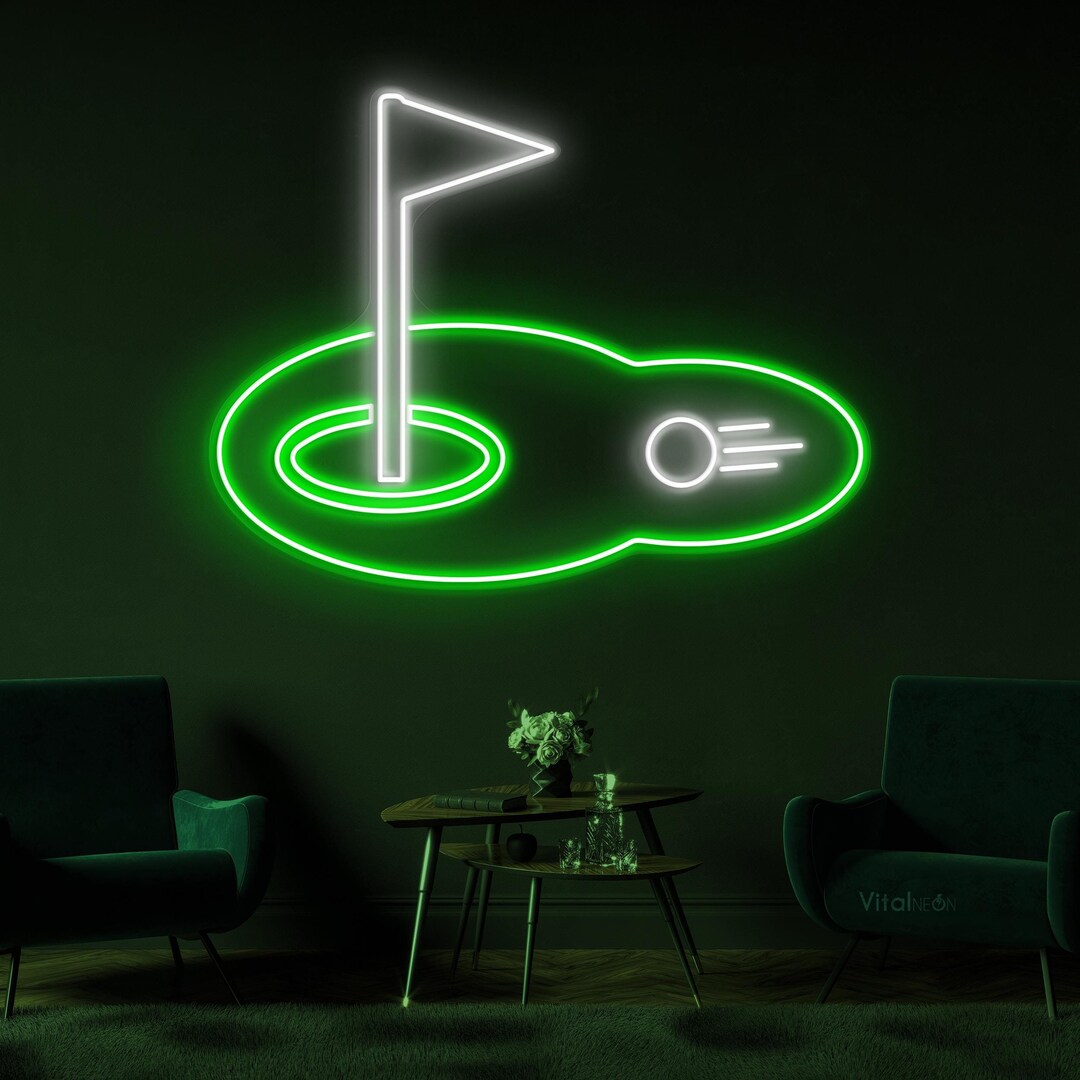 Golf Course Neon Sign, Golf Course LED Light, Golf Wall Decor, Game ...