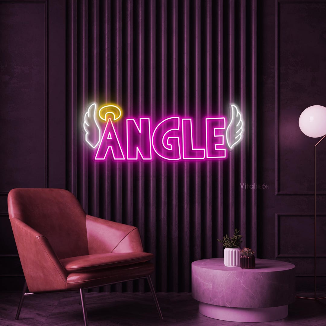 Angel Wings LED Neon Sign, Halo Decor, Girls Room Decor - Etsy