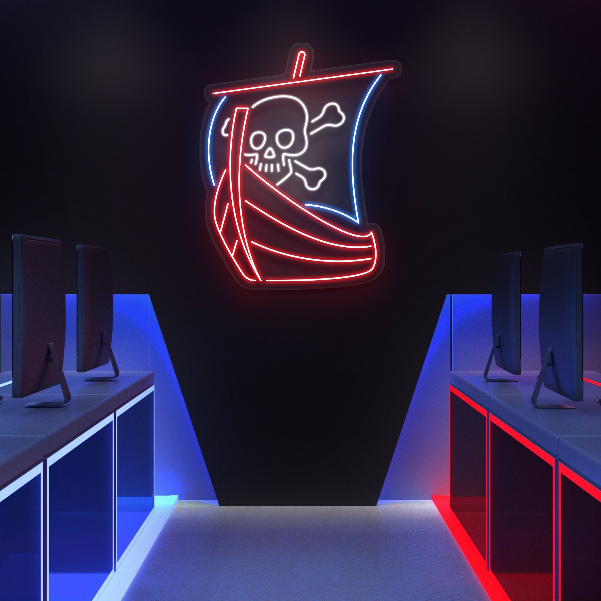 Pirate Ship LED Neon Sign, Night Light, Wall Decor, Christmas Decor ...