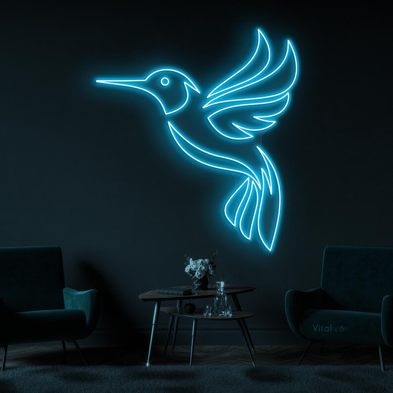 Hummingbird Neon Sign, LED Wall Art, Kids Room Decor - Etsy