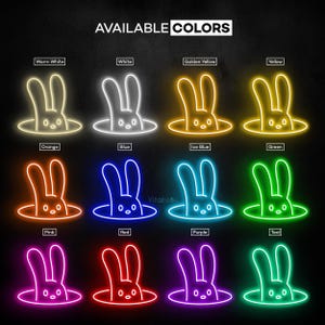 Rabbit Neon Sign, Bunny LED Wall Decor, Kids Room Light Gift - Etsy