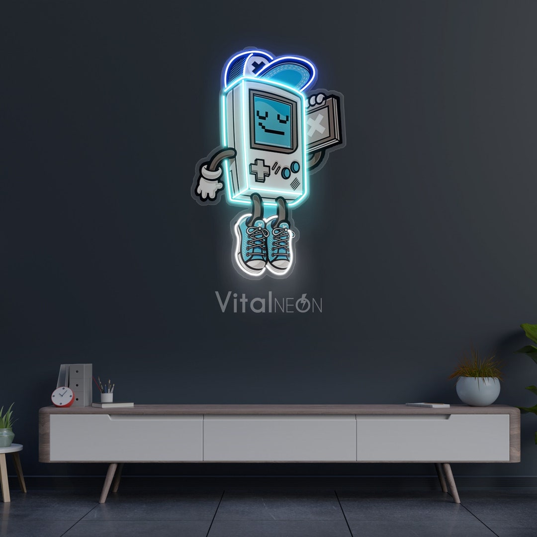 Gameboy LED Neon Acrylic Artwork Custom Gaming Neon Sign - Etsy