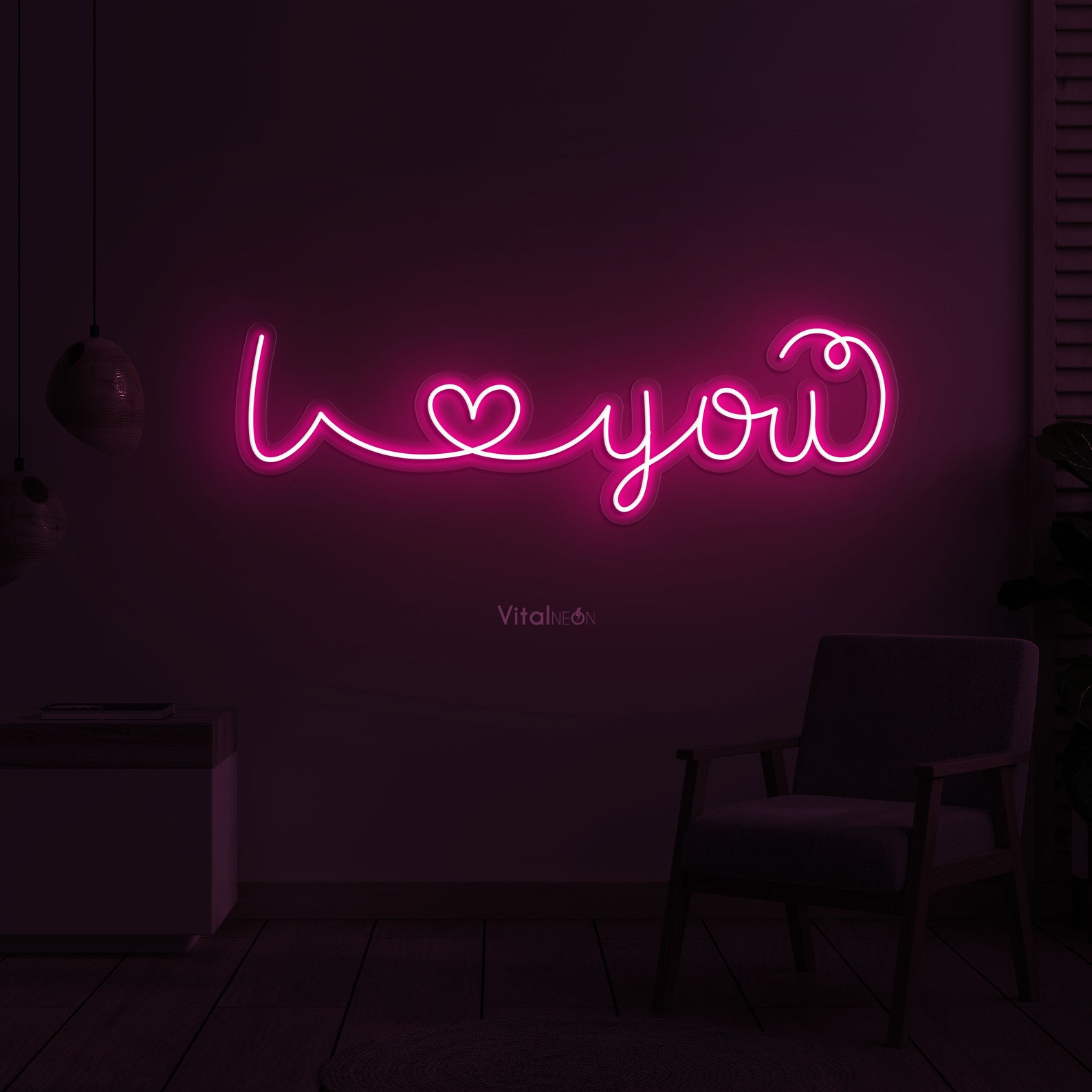 I Love You LED Neon Sign With Romantic Wall Art for Wedding Engagement ...