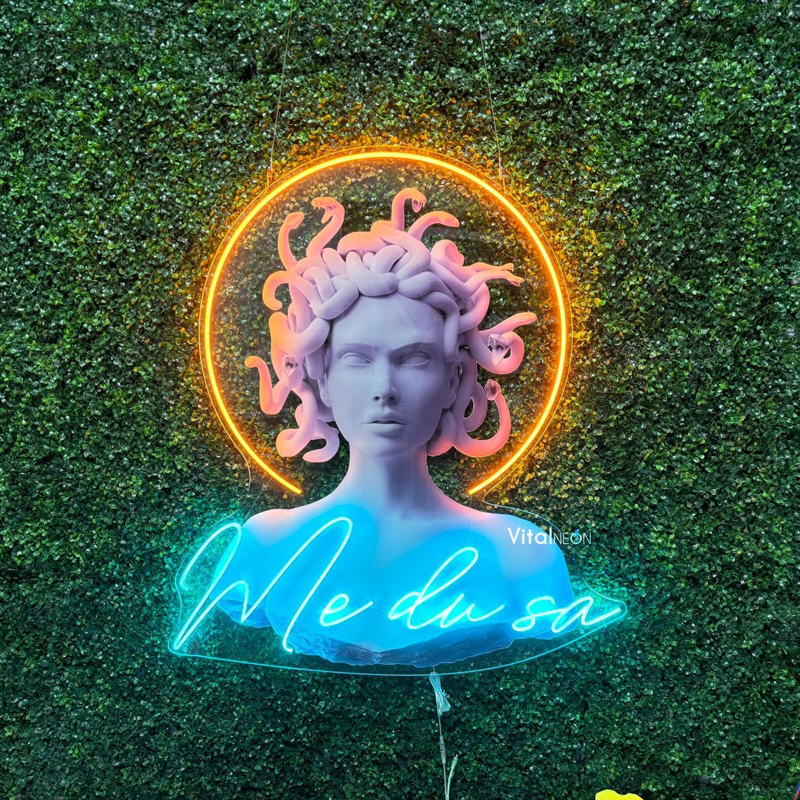 Medusa Head Neon Sign, Mythical LED Art, Greek Mythology Masterpiece ...