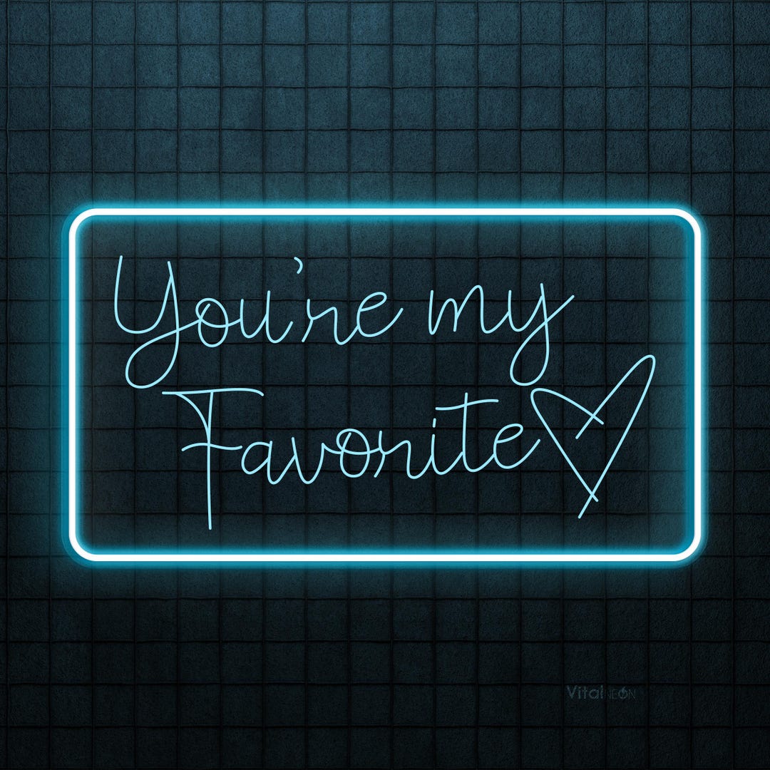 You're My Favorite Neon Sign, USB LED, Couple Room Decor - Etsy