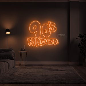 90's Forever Neon Sign, 90s Forever Light, Neon Sign for Disco, Bar and ...