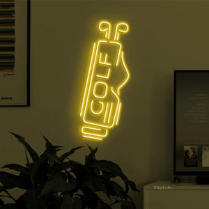 Golf Neon Sign LED Light Bag Wall Decor Club Sports Art Game Room Gift ...