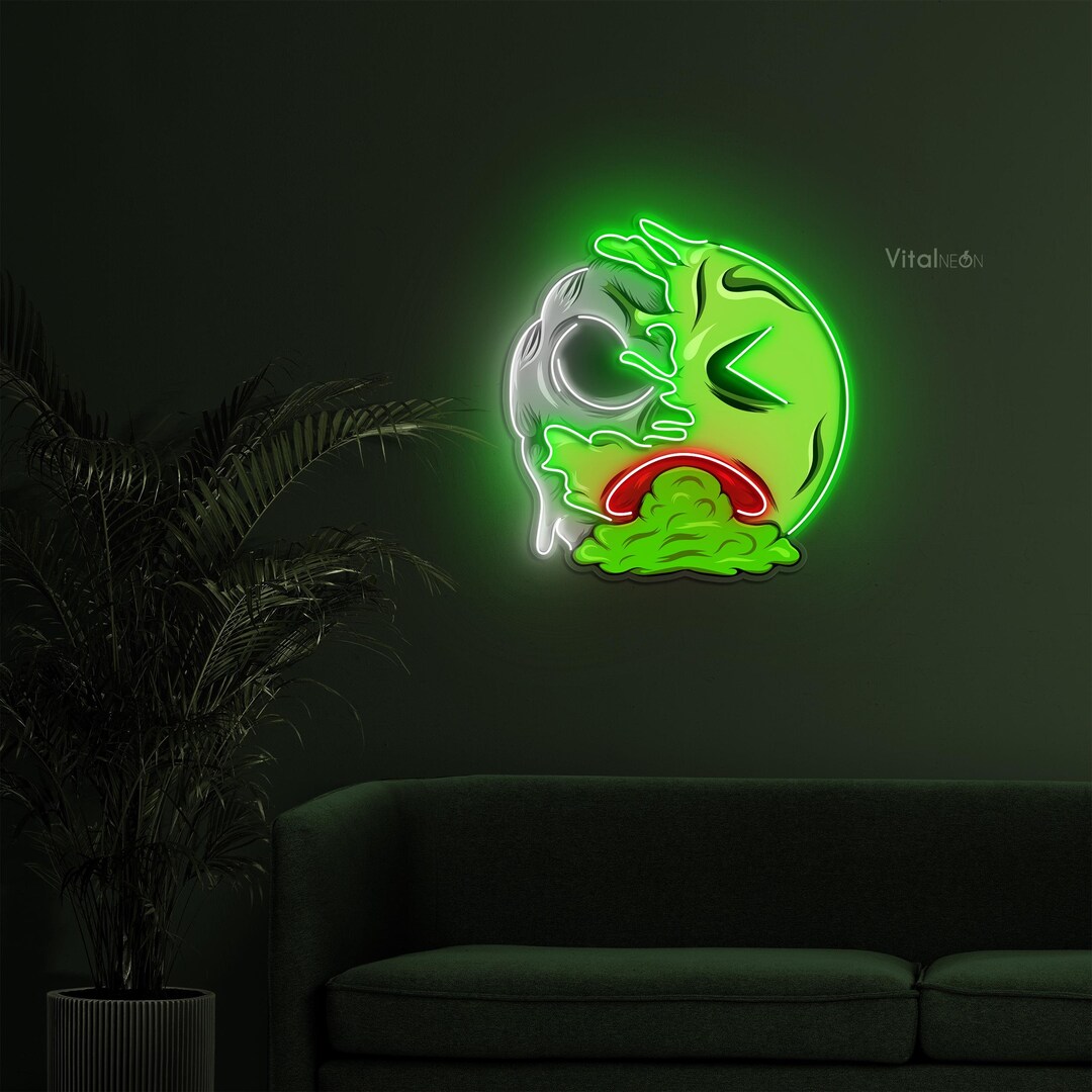Emoji Neon Sign, Emoji LED Light, Led Emoji Pop Art Sign, Home Decor ...