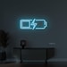 Battery Charging Icon LED Neon Sign, Mobile Shop Wall Art Decor - Etsy