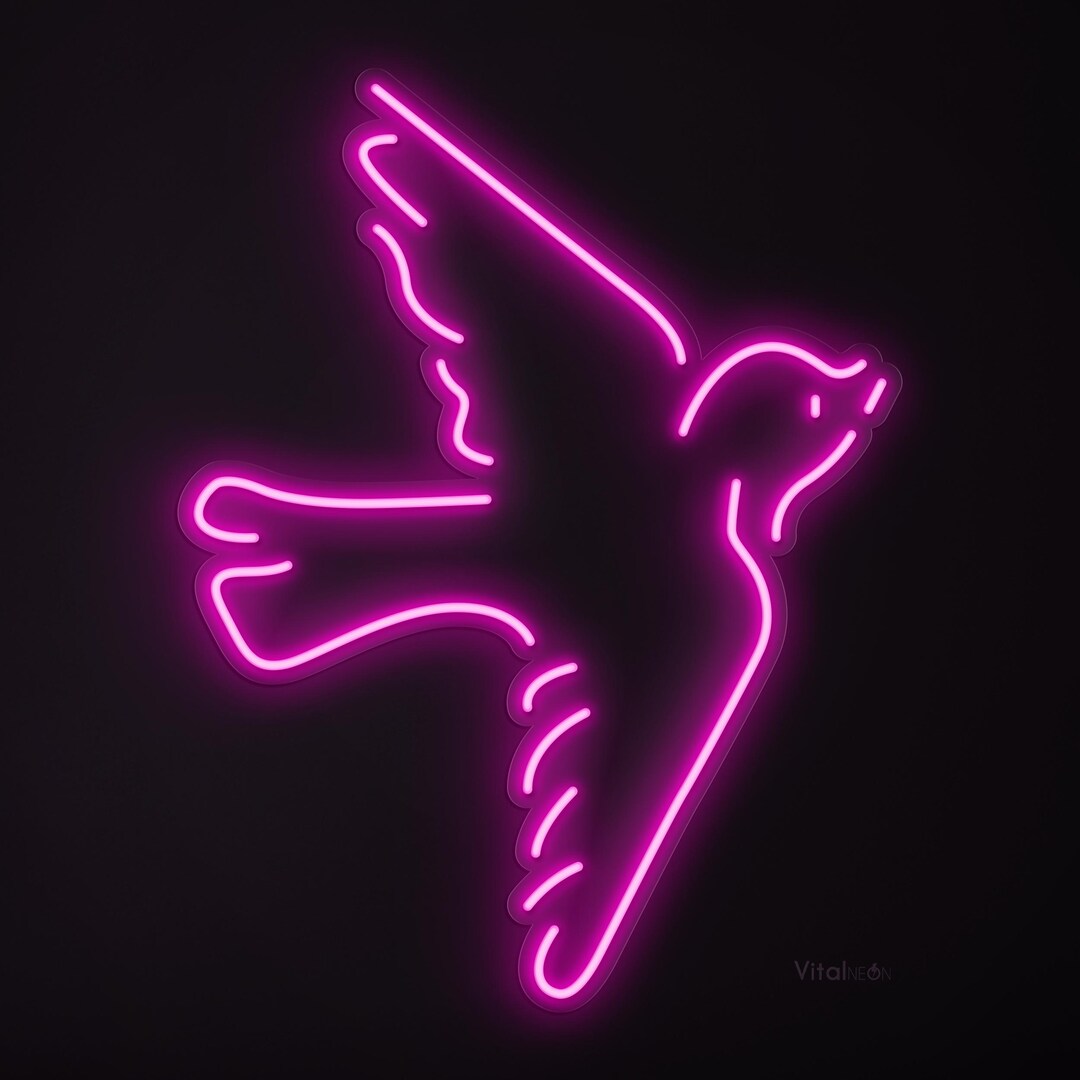 Dove Neon Sign – LED Wall Art for Kids Room, Bedroom, or Bird Lover ...