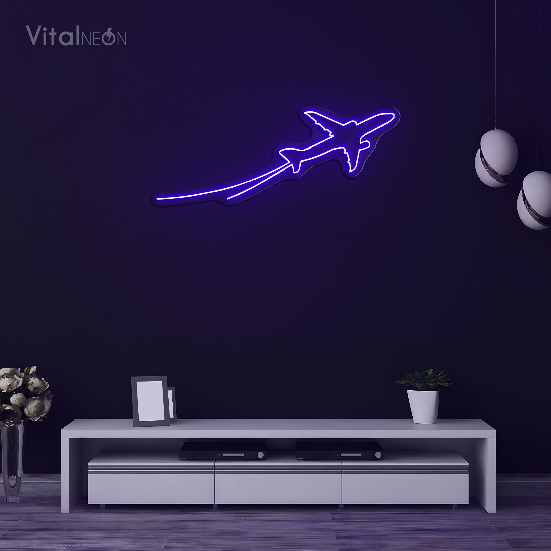 Airplane Take off Led Neon Sign, Aviation Decor, Wall Hanging, Room ...