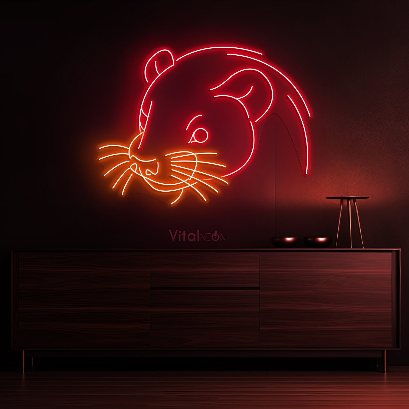 Otter Neon Light, Otter LED Neon Sign, LED Otter Wall Art for Bedroom ...