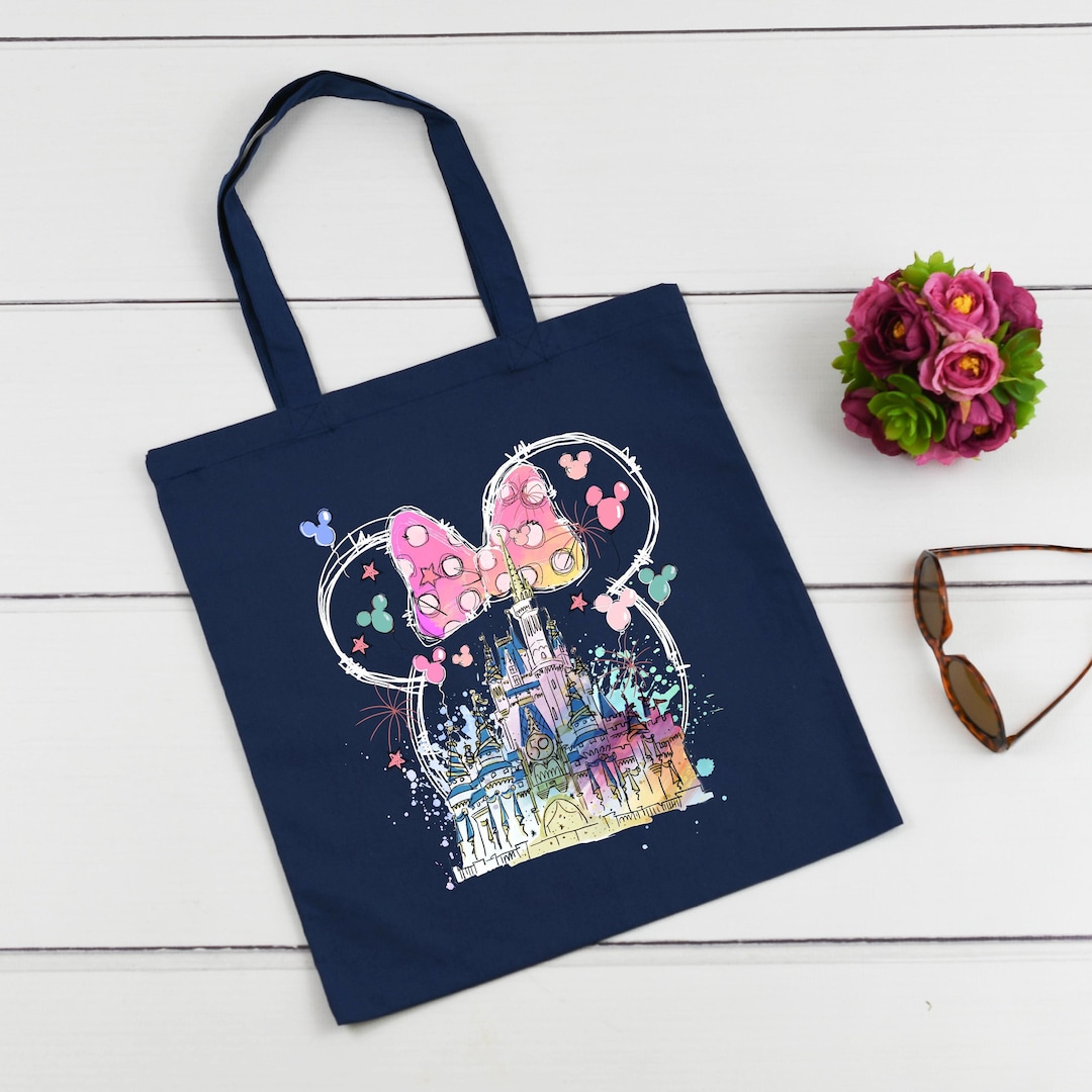 Minnie Castle Tote Bag, Colorful Castle Tote Bag, Disney Castle Bag ...